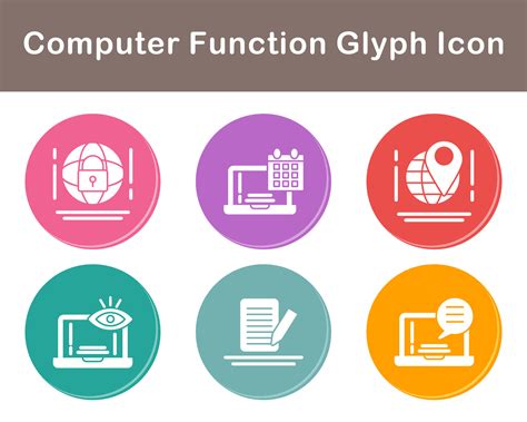 Computer Function Vector Icon Set 21518634 Vector Art At Vecteezy