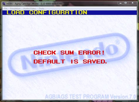MGBA Fails Memory Test In AGS Aging Cartridge Issue 2108 Mgba Emu Mgba GitHub