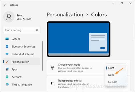Methods To Switch From Light Mode To Dark Mode In Windows Password Recovery