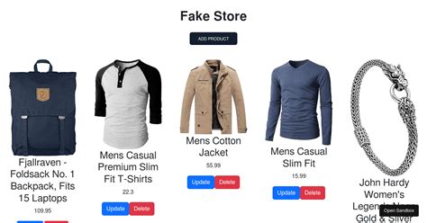 Fake Store Api Crud Codesandbox
