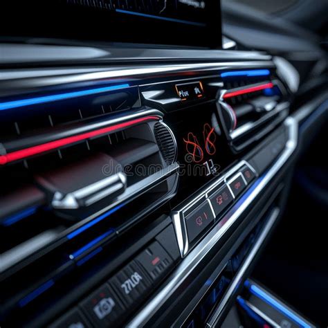 Car Dashboard Airflow Infographic Temperature Vent Positions Air Direction Indicator Stock