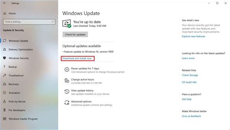 how to upgrade to windows 10 version 1909 november 2019 update