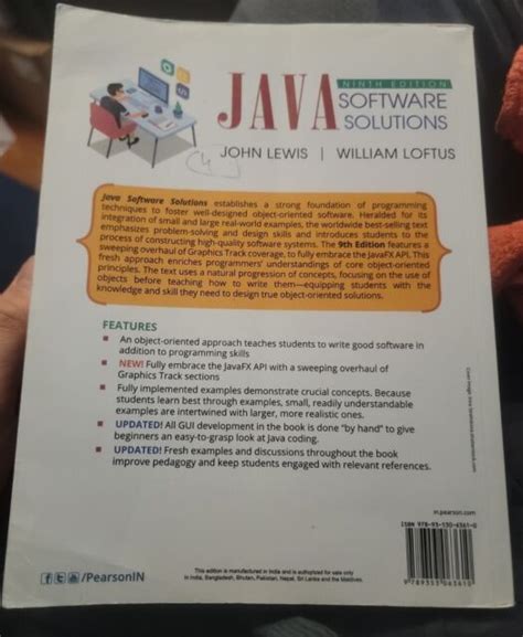 Java Software Solutions 9th Edition By John Lewis And William Loftus Book The For Sale Online Ebay