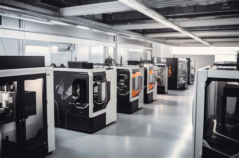 premium ai image modern 3d printing facility with multiple machines
