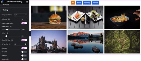 how to create a filterable gallery in elementor