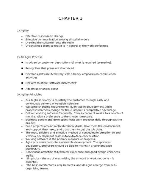 Chapter 3 Software Engineering Pdf Agile Software Development