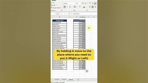 Excel Tip Move The Range Of Data Through Drag Drop Youtube