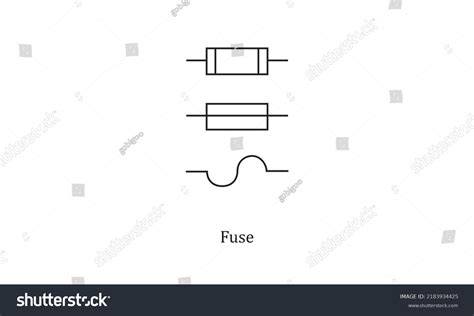 Vector Electronic Circuit Symbol Fuse Stock Vector Royalty Free 2183934425 Shutterstock