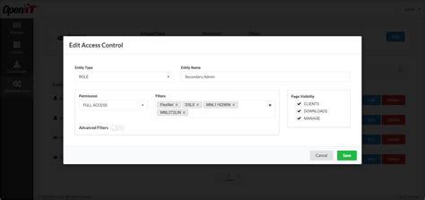 Access Management Open IT Online Documentation