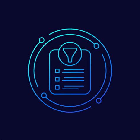Data Filtering Line Icon For Web 11077108 Vector Art At Vecteezy