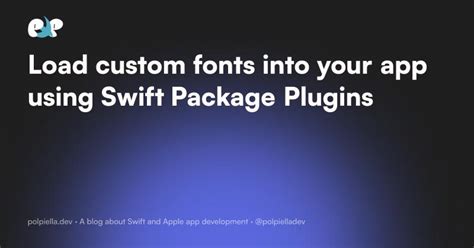 Dmitry В On Linkedin Load Custom Fonts Into Your App Using Swift