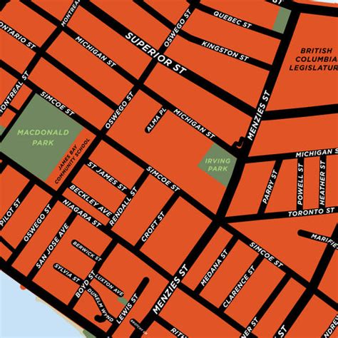 James Bay Neighbourhood Map Print Jelly Brothers