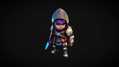 Chibi Hero Fierce And Resourceful In A Robed O Download Free 3d