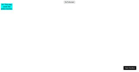 React Fullscreen Crossbrowser Examples CodeSandbox