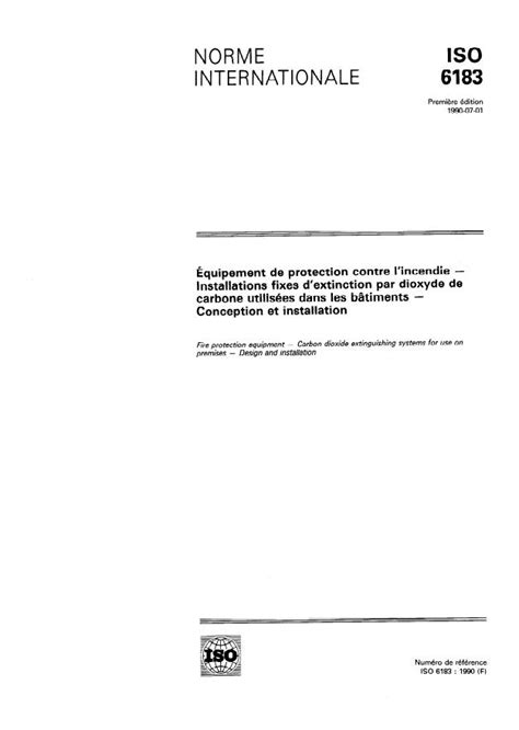 ISO 6183:1990 - Fire protection equipment — Carbon dioxide ...