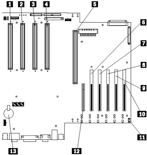 System Board Component Location Diagrams Netfinity 6000r