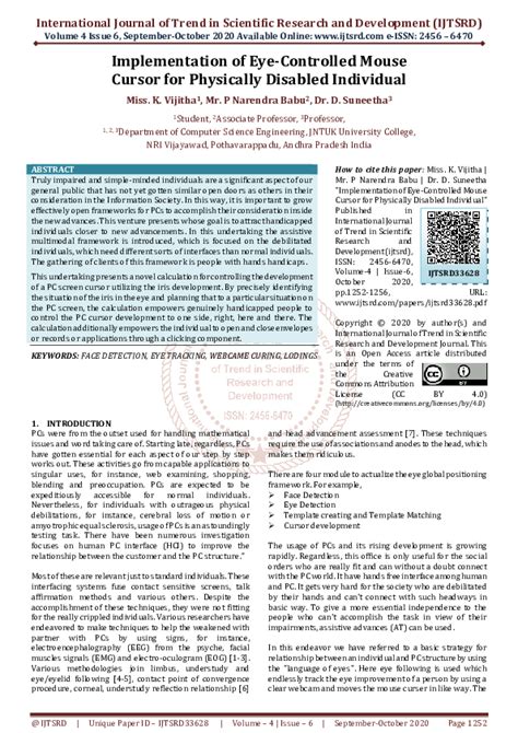 pdf implementation of eye controlled mouse cursor for physically