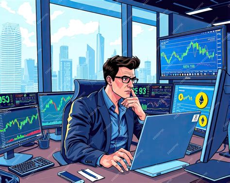 A Cartoon Of A Man Working In A Computer With A Man On His Head And The Word Graph On The Screen