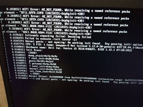 Uefi Unable To Boot From Ubuntu Live Usb Duo To This Error Acpi