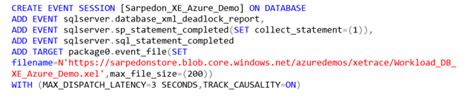 Tracing With Xevents In Azure Sql Database Andreas Wolter