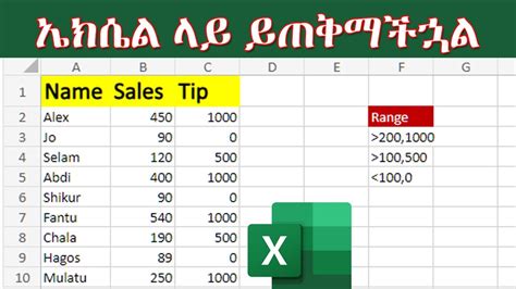 ኤክሴል ላይ ይጠቅማችኋል how to use the ifs function in microsoft excel youtube