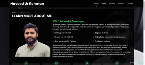 Naveed Ur Rehman On Linkedin Make You Own Portfolio 😎