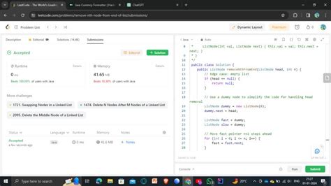Day 20 Of 100daysofcode Challenge Remove Nth Node Pradeep Ojha Posted On The Topic Linkedin