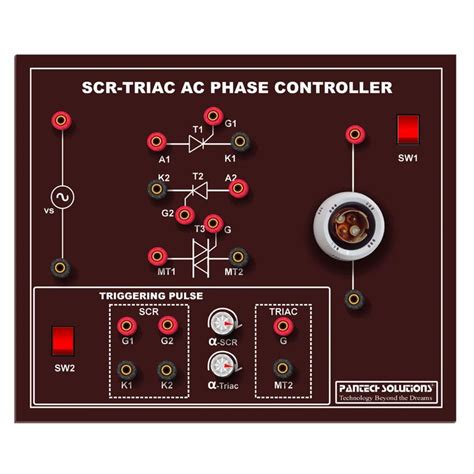 Analog SCR TRIAC AC Phase Control Trainer Kit Model Name Number PEL PWR 1PH SCR TRIAC AC