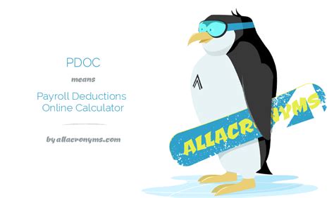 Pdoc Payroll Deductions Online Calculator