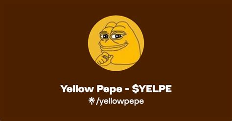 Yellow Pepe Yelpe Instagram Tiktok Linktree