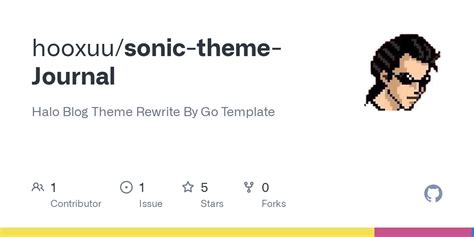 Github Hooxuu Sonic Theme Journal Halo Blog Theme Rewrite By Go Template