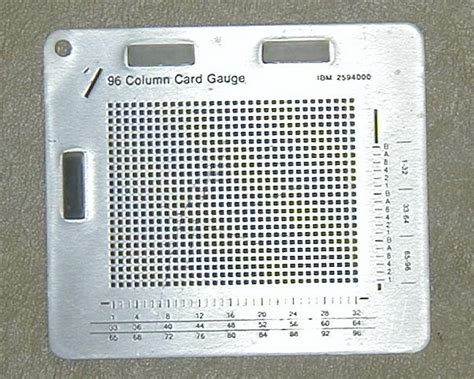 96 Column Card Billziegler1947