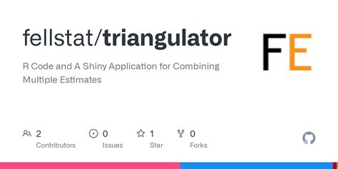 GitHub Fellstat Triangulator R Code And A Shiny Application For Combining Multiple Estimates