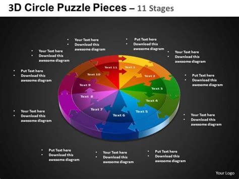 PowerPoint Presentation Circular Process Circle Puzzle Diagram Ppt Theme