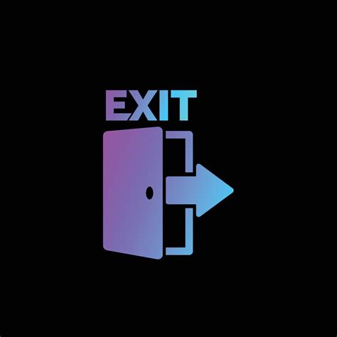 Exit Icon Vector Image 10866438 Vector Art At Vecteezy