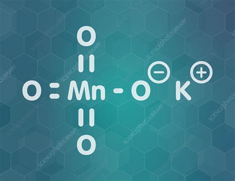 Potassium Permanganate Crystal Structure Illustration Stock Image F028 8415 Science Photo