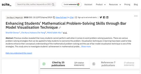 Enhancing Students Mathematical Problem Solving Skills Through Bar