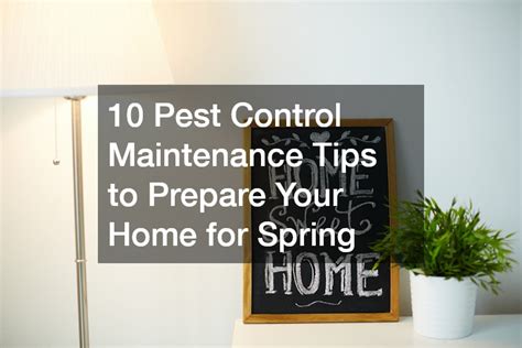 10 Pest Control Maintenance Tips To Prepare Your Home For Spring The