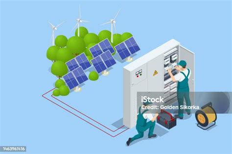 등척성 전기 에너지 유지 보수 전력선의 기술자 수리 서비스 태양 전지판 개폐 장치 구획의 작동 전압 레벨을 확인합니다 태양