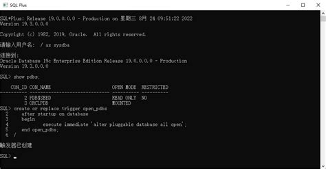 Oracle：pdb 可插入数据库开机自启动 微酷网
