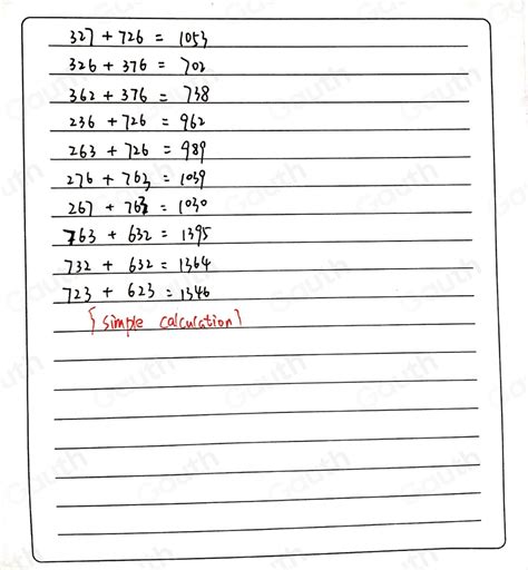 solved can you write 10 different calculations using these digits you