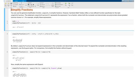 Symbolic Math Toolbox 产品信息 Matlab