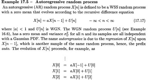 17 35 W C Consider The Ar Random Process Defined In