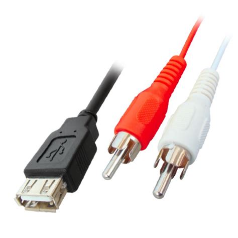 Mx Usb A Female Socket To Mx Rca Male Plug Cord Meter Mx Buy Online At Low Price In