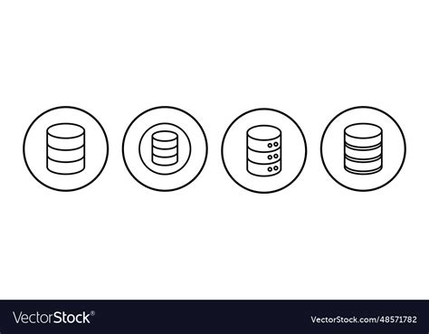 Database Icon Server Storage Royalty Free Vector Image