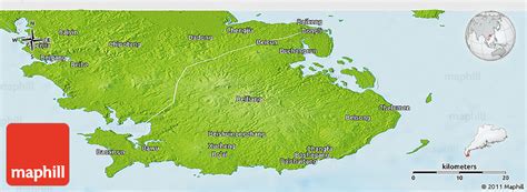 Physical Panoramic Map Of Xuwen