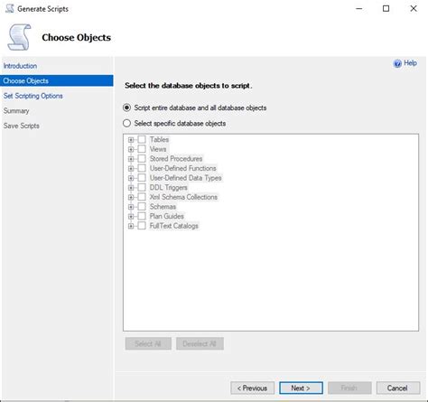 generate a script of tables structure with data in sql server