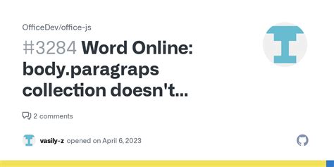 Word Online Bodyparagraps Collection Doesnt Update · Issue 3284