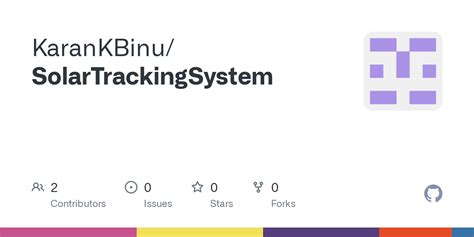 GitHub KaranKBinu SolarTrackingSystem