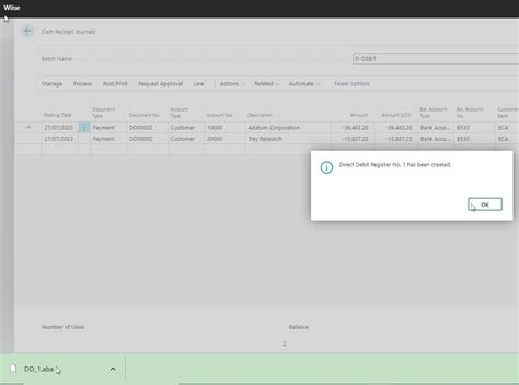 Use A Cash Receipt Journal To Create Direct Debit Payment File